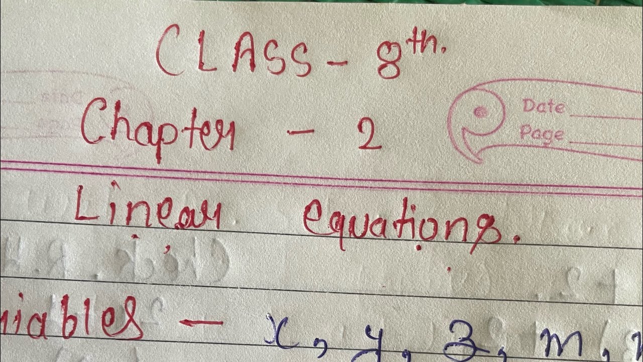 Class 8th chapter 2 linear equations basic concepts with easy methods maths #mpboard # ...