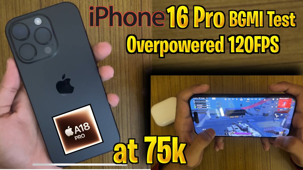 iPhone 16 Pro at 75k😍 | IPhone 16 Pro 120FPS BGMI Test💀 | Overpowered ...
