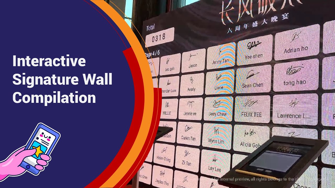 Interactive Signature Wall Compilation | Blue Lobby | Event Gimmick ...