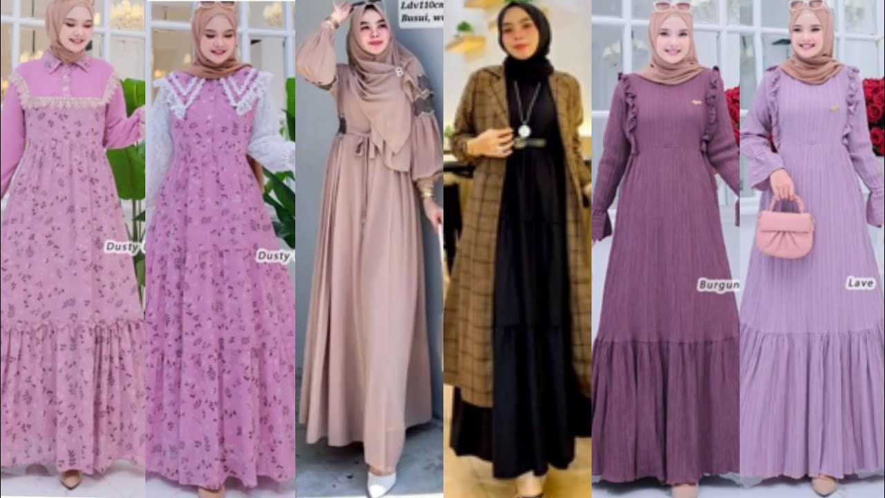 STYLE MODEL MODEL GAMIS TERBAIK SEPANJANG TAHUN SIMPLE ELEGAN - YouTube