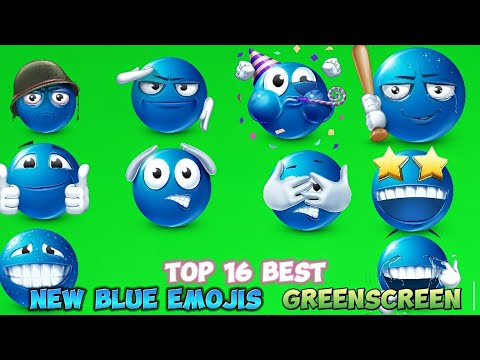 Top 16 No copyright blue troll emojis greenscreen || free to use #nocopyright