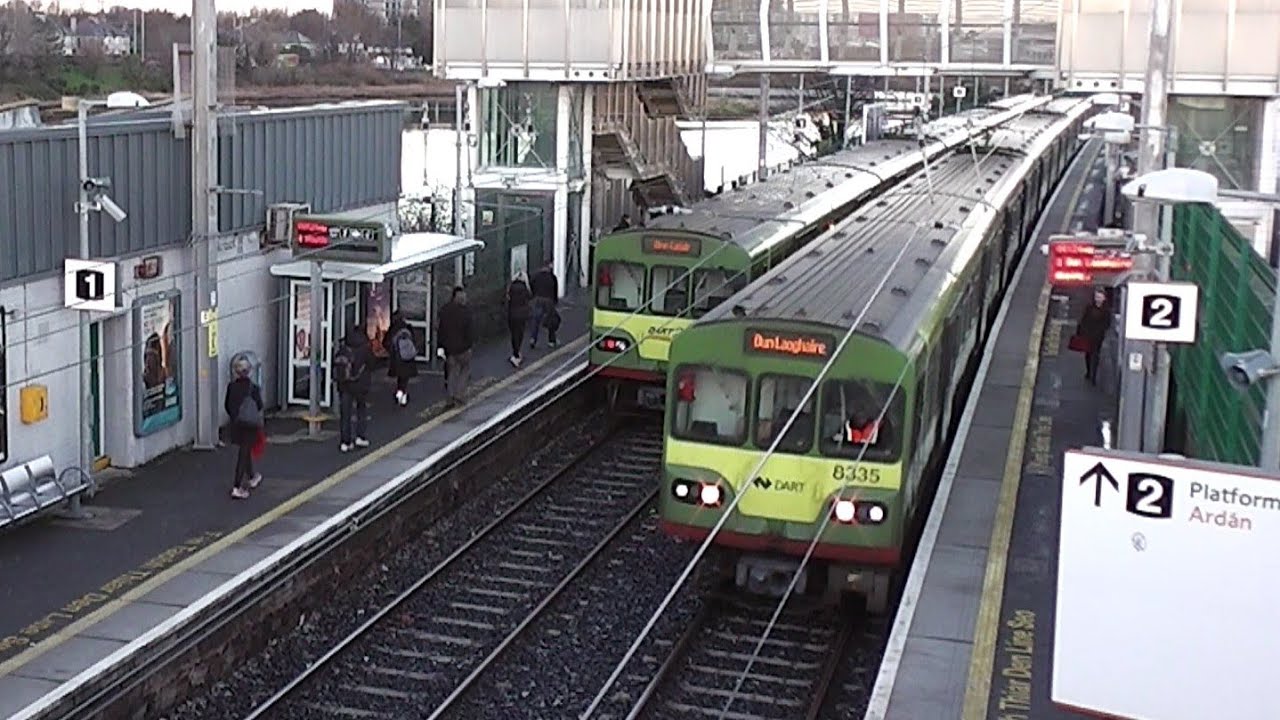 IE 8300 Class Dart Trains - Booterstown Station, Dublin - YouTube