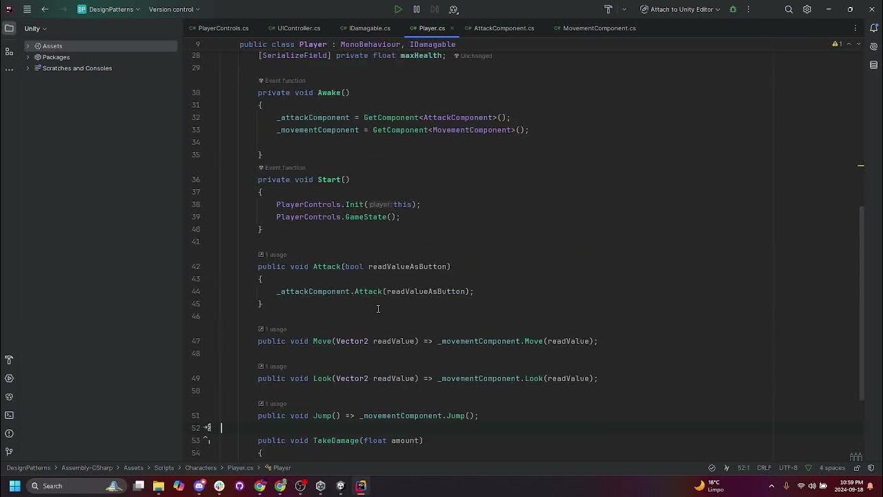 Unity Observer Design Pattern -- Notify objects when things happen - YouTube