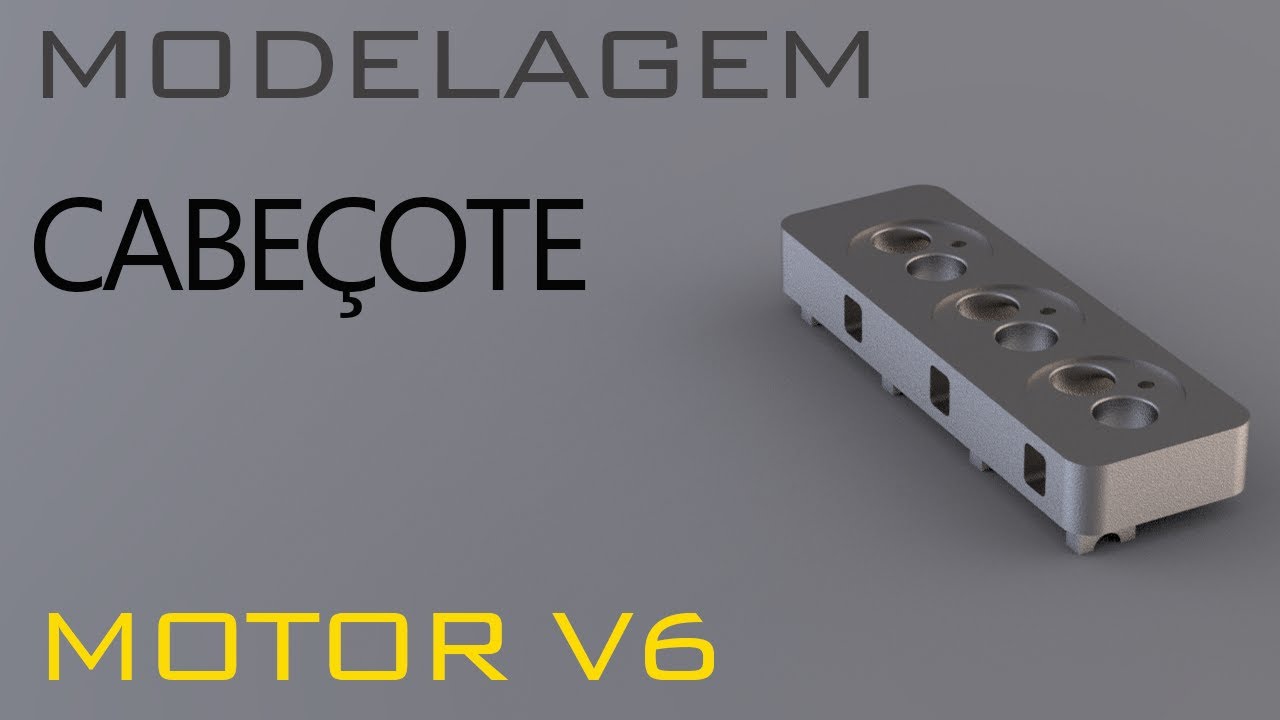 Motor V6 SolidWorks - Cabeçote - YouTube