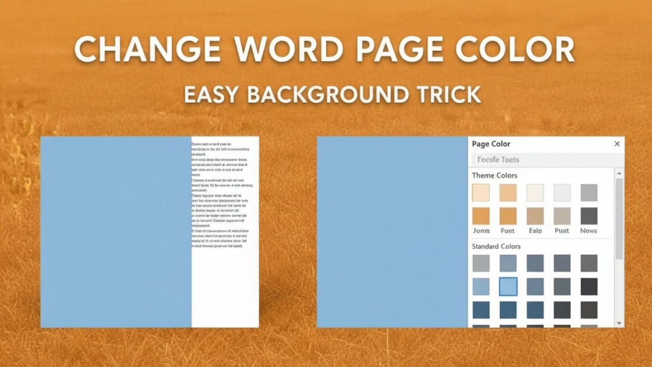How to change Page color in Word || Trick to change background Colour ...