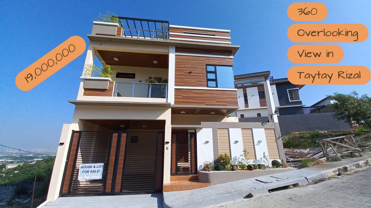 Brand New 3 Storey House & Lot with 360° Overlooking View in Taytay ...