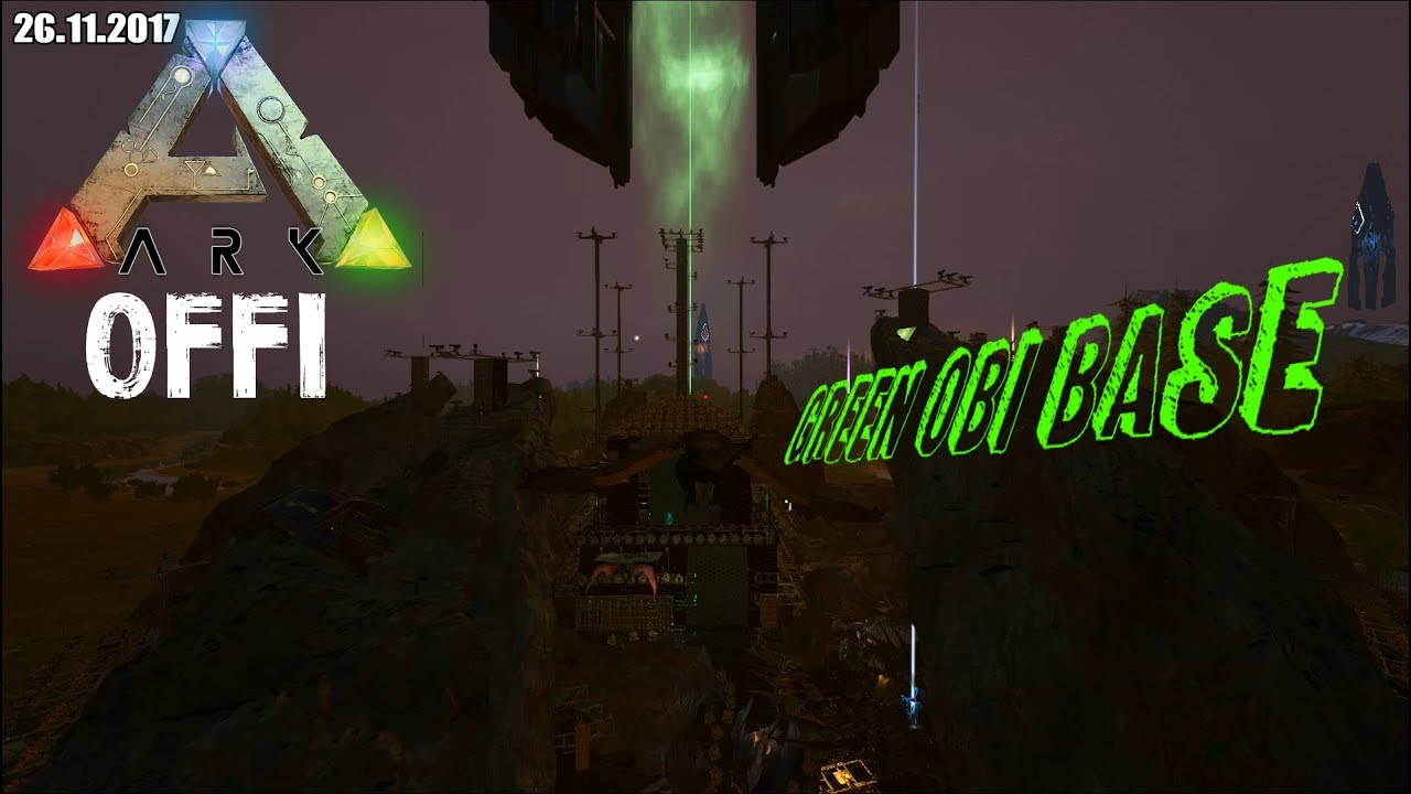 ARK Official Server | GREEN OBI BASE SHOWCASE | #003 - YouTube