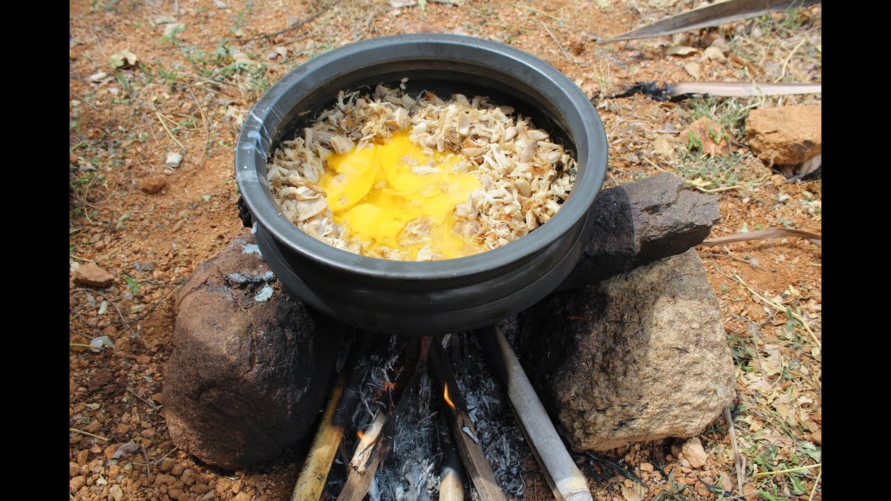 WOW!!! NEW RECIPE - CHICKEN BHURJI IN MY VILLAGE - YouTube