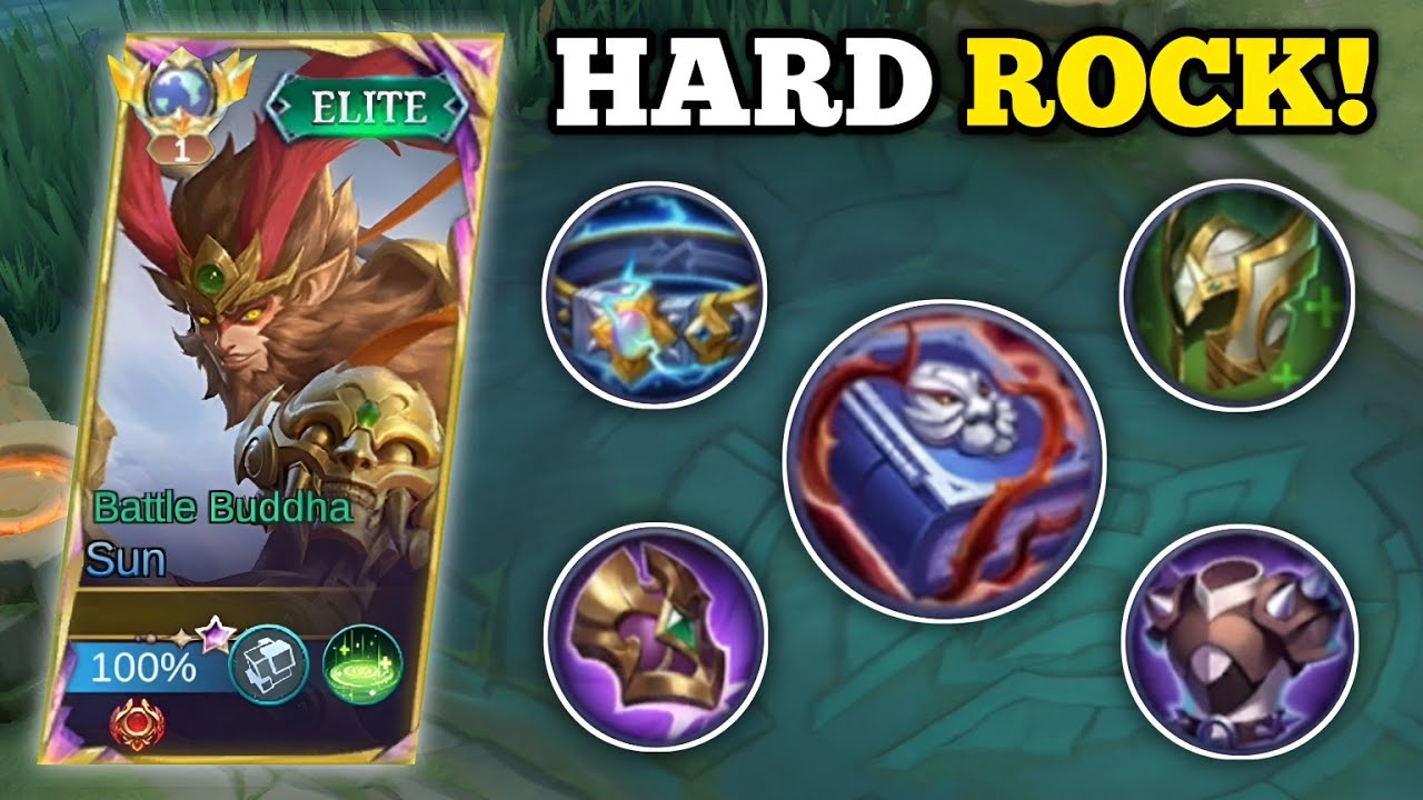 SUN HARD ROCK BUILD!‼️ (100% broken!🙉) | GLOBAL SUN BEST BUILD -MLBB🔥 ...