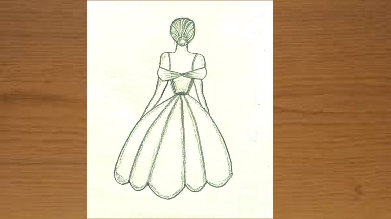 Girl back side drawing || how to draw girl back side || #girl - YouTube