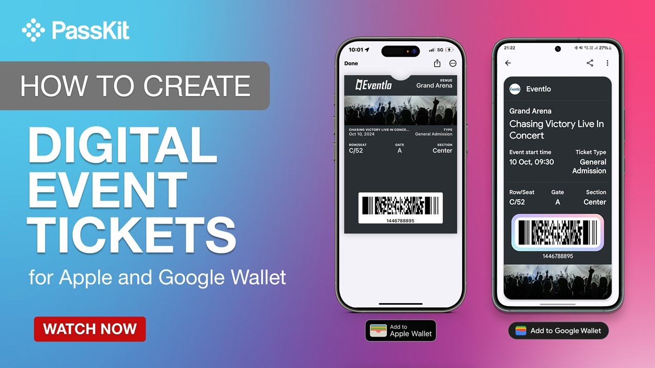 How To Create Digital Event Tickets With Passkit - YouTube