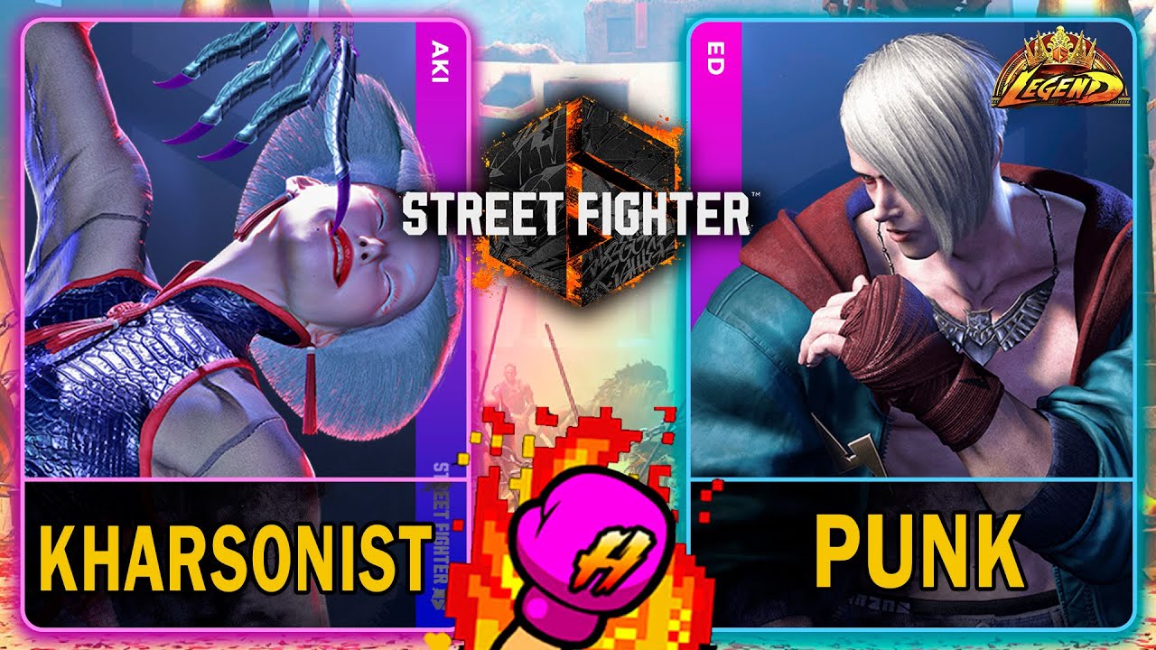 Street Fighter 6🥊Kharsonist (AKI) VS Punk (ED)🥊スト6🥊SF6🥊4K 60ᶠᵖˢ - YouTube