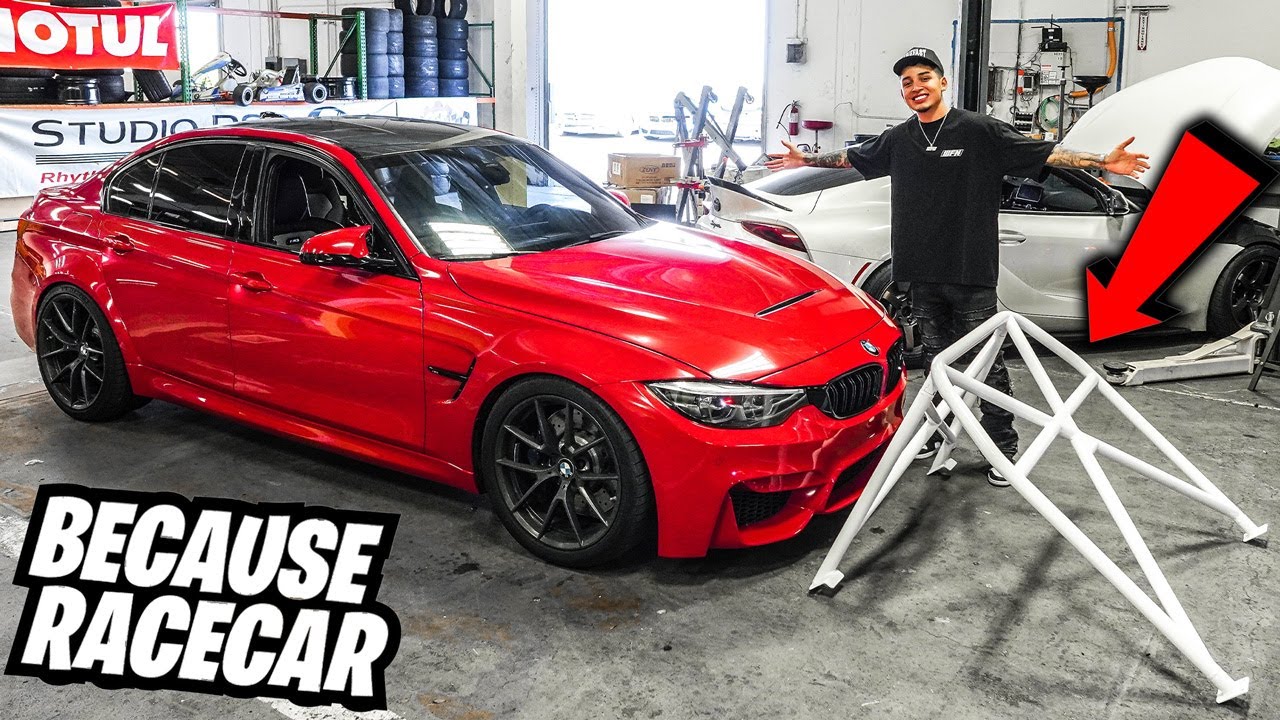 INSANE ROLL CAGE FOR MY BMW M3 CS RACECAR! - YouTube