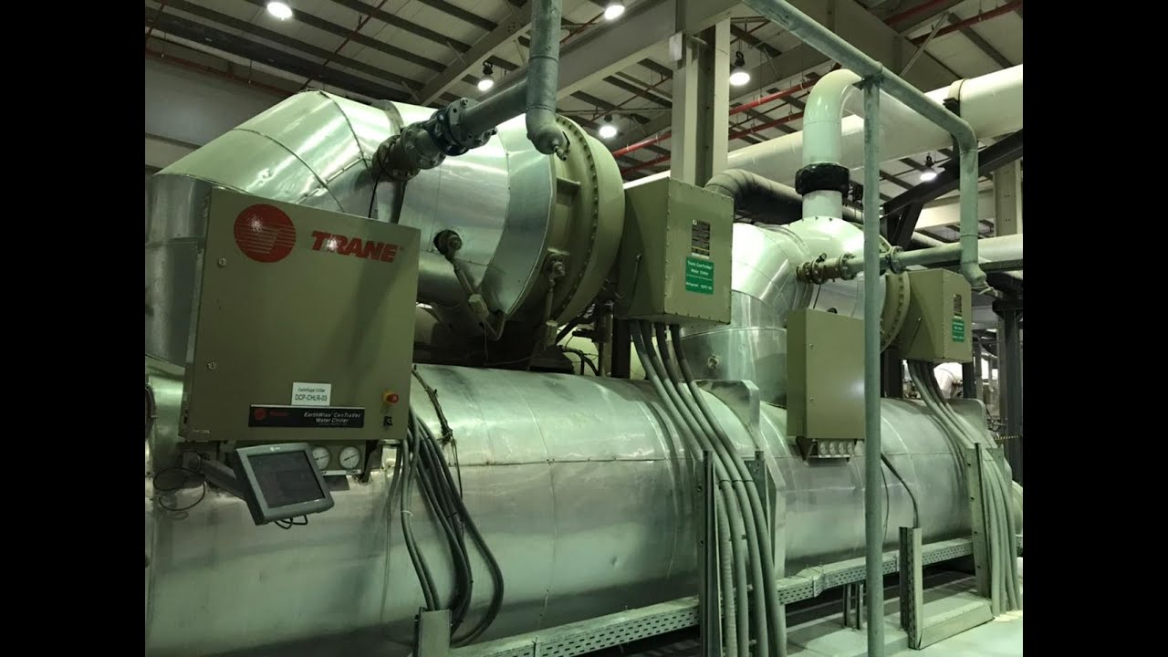 Trane Centrifugal chiller 3000 Ton Startup & shutdown. - YouTube