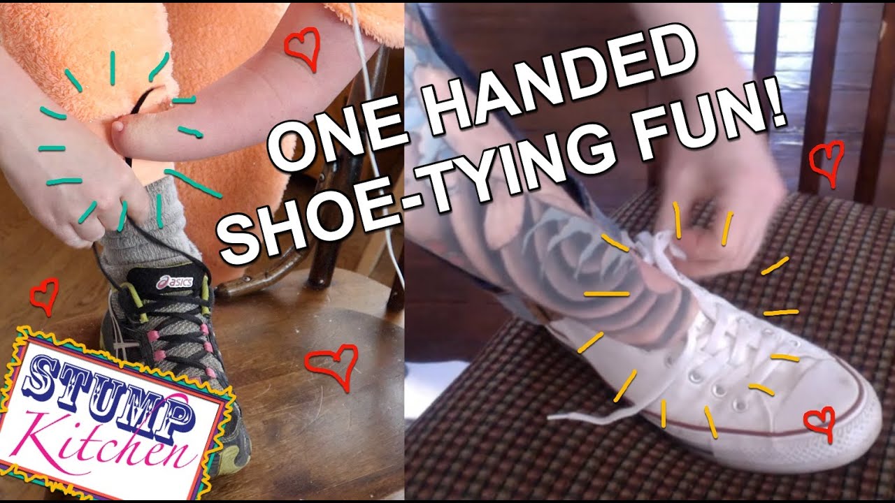 AMPUTEE SHOE-TYING CHALLENGE (limb difference awareness!) - YouTube