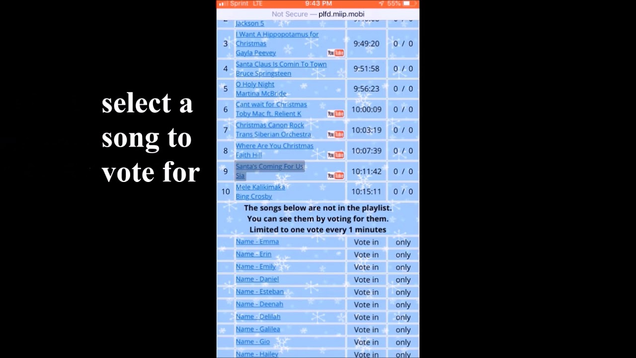 2019 Projector message website and vote - YouTube