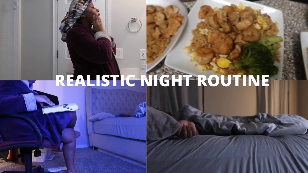 REALISTIC NIGHT ROUTINE 2022 : COOKING + SELF CARE + STUDYING - YouTube