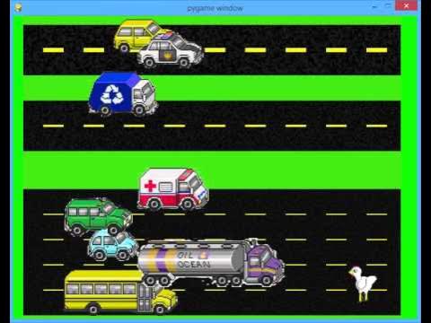 ICS2O Killian's Frogger Written in Python using Pygame - YouTube