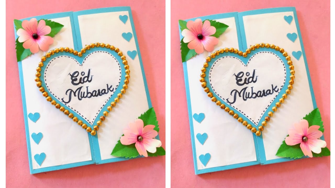 Handmade Eid Card Ideas / Eid Greeting Card /Eid Card Banane Ka Tarika ...