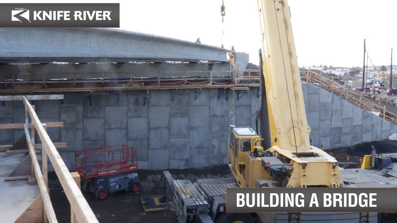 Bridge Girder Installation in Bend, OR - Knife River Prestress - YouTube