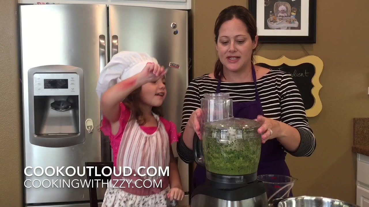DIY, Pesto Demo by 4 year old, Chef Izabella (aka: Chef Izzy) - YouTube