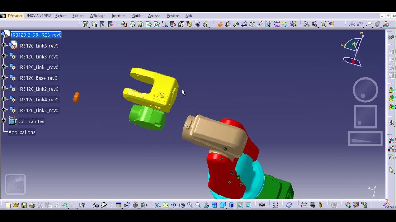 Assembly Design Catia robot part1 - YouTube