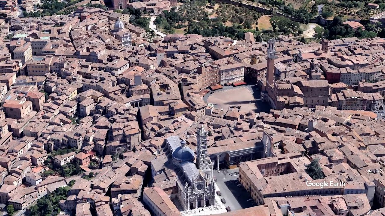 Siena From Above Google Earth - YouTube