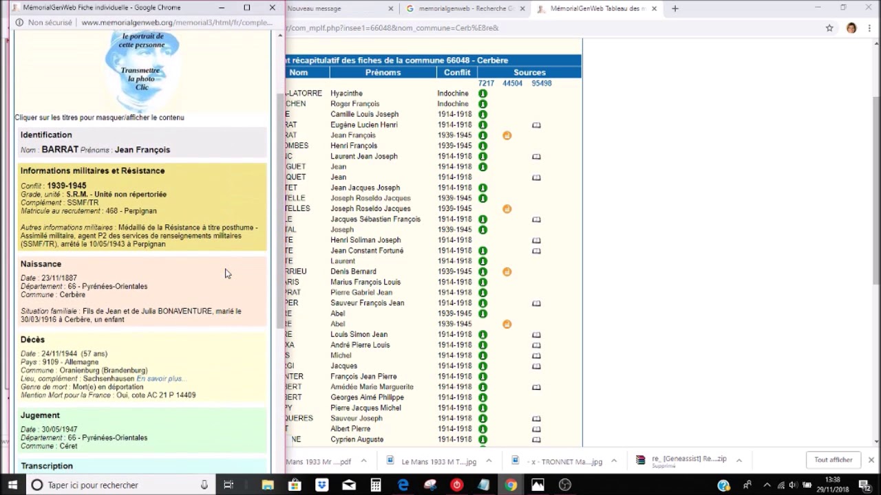 Tuto : Utiliser MémorialGenWeb et Geneanet pour vérifier un Monument ...