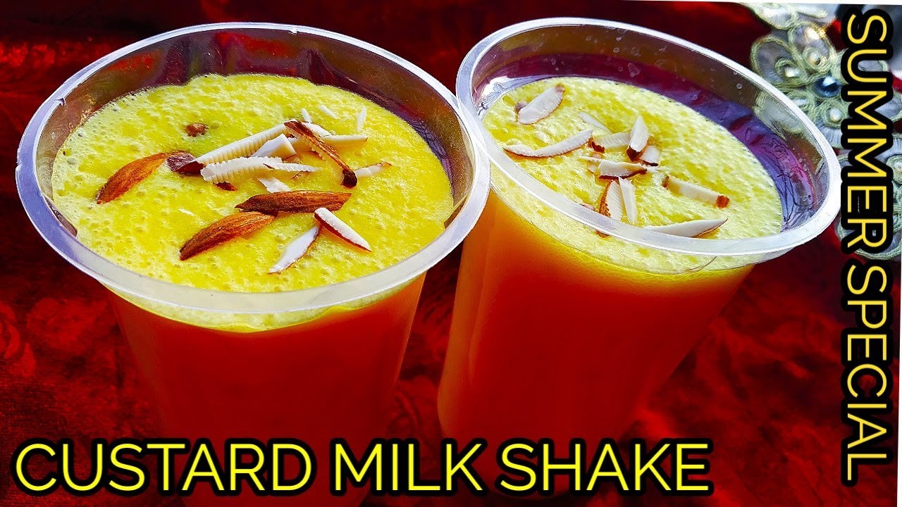 Custard MilkShake Recipe/MilkShake Recipe Without Icecream/Easy ...