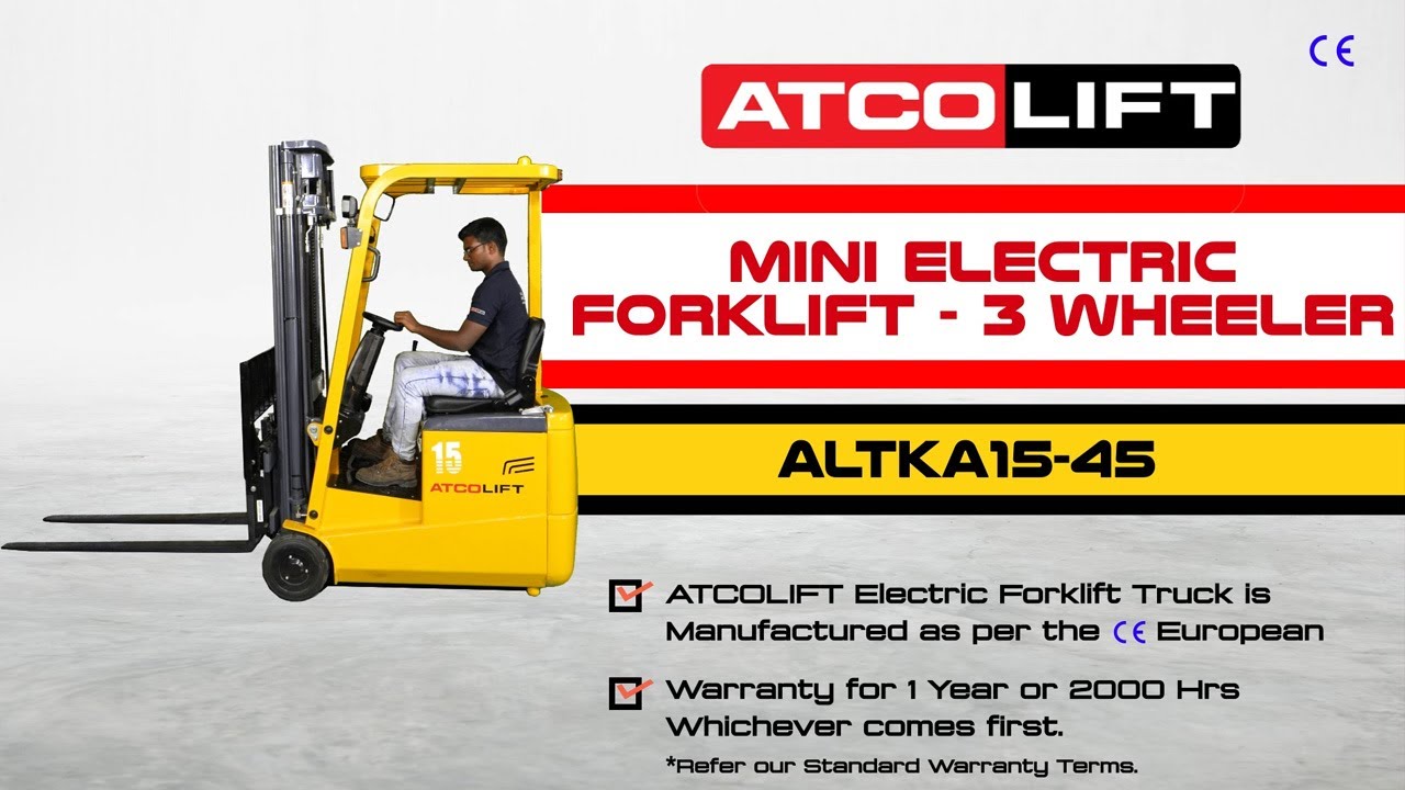 1.5 Ton Mini Electric Forklift | Warehouse Truck | ATCOLIFT - YouTube