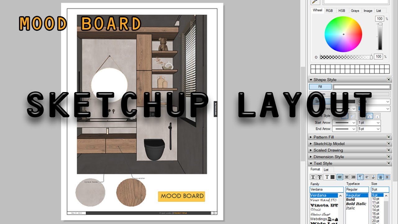 Easy Mood Board In SketchUp Layout/XZ Architects Data - YouTube