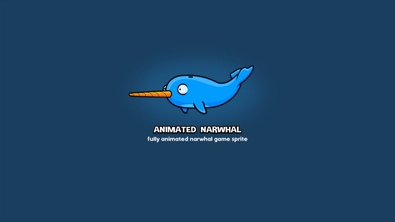 Animated Narwhal cartoon sprite - YouTube