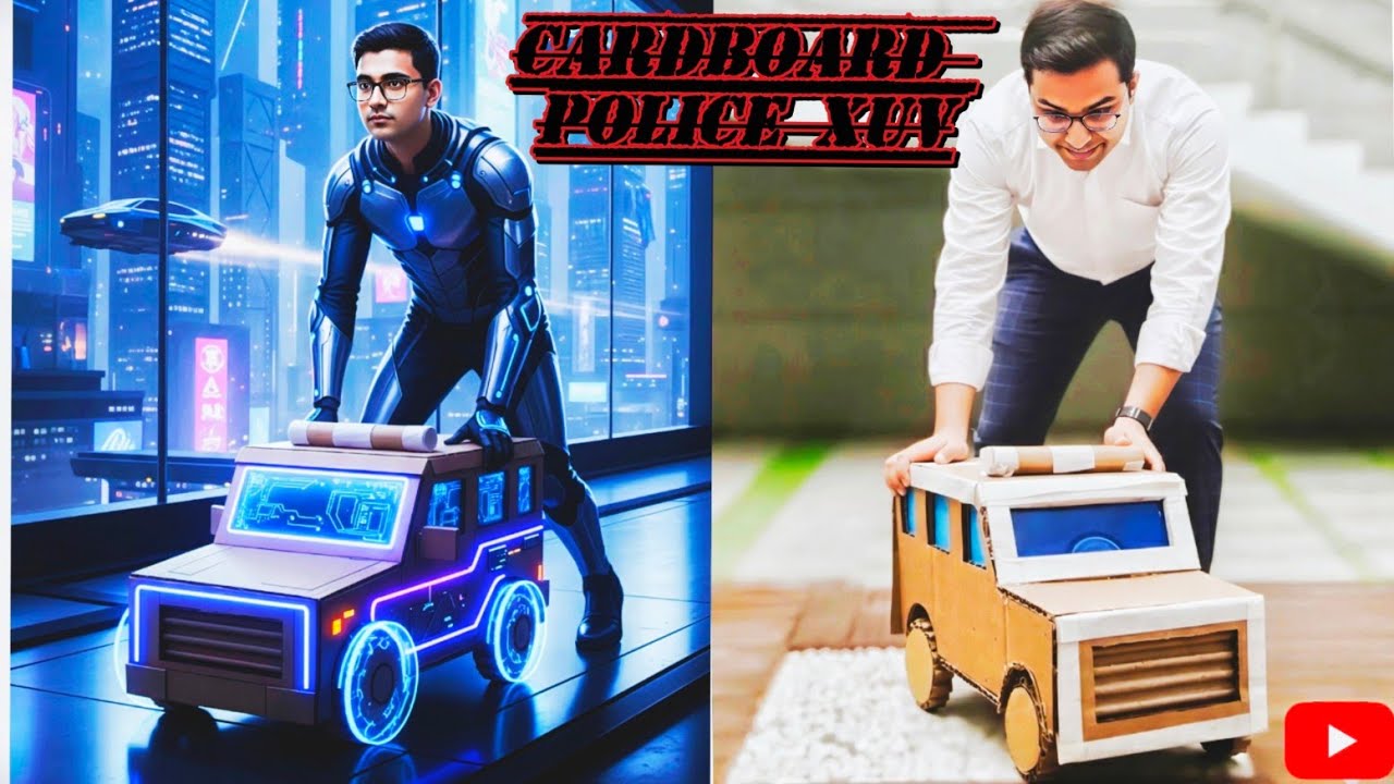 I Made a police car from unused Cardboard | Easy Craft Ideas | Diy ...