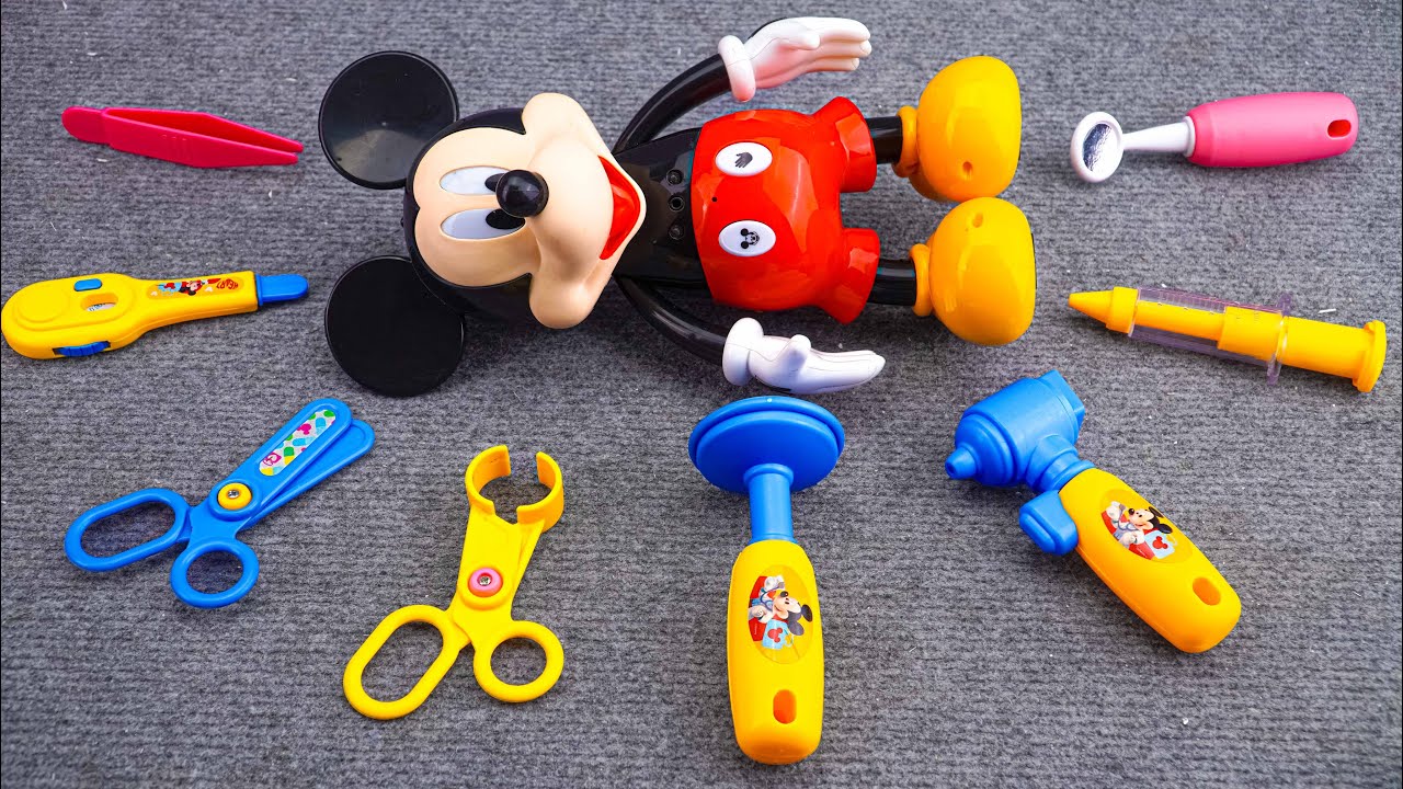 Satisfying with Unboxing Disney Mickey Mouse Doctor toys & Ambulance ...