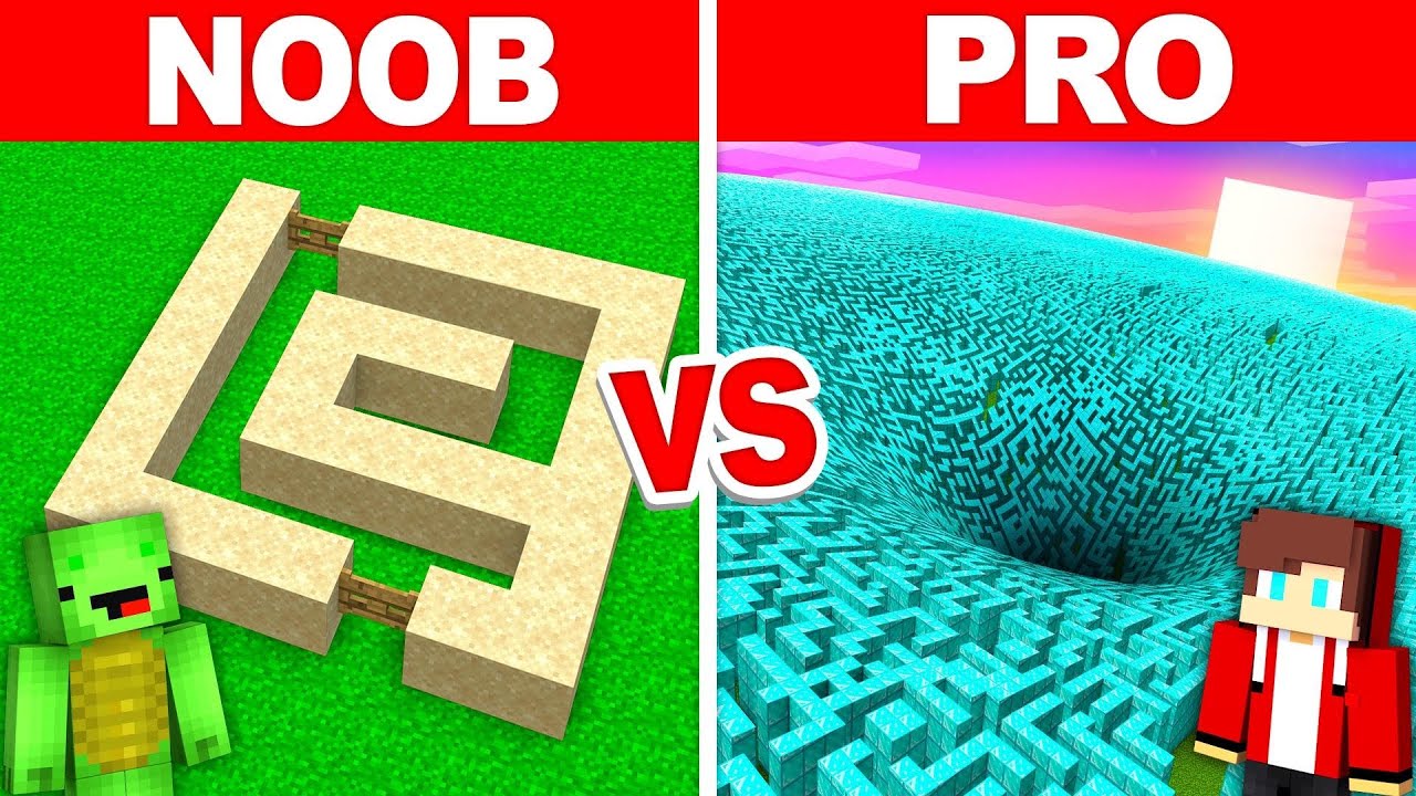 We BUILT THE BIGGEST MAZE in Minecraft Protect Maizen - YouTube