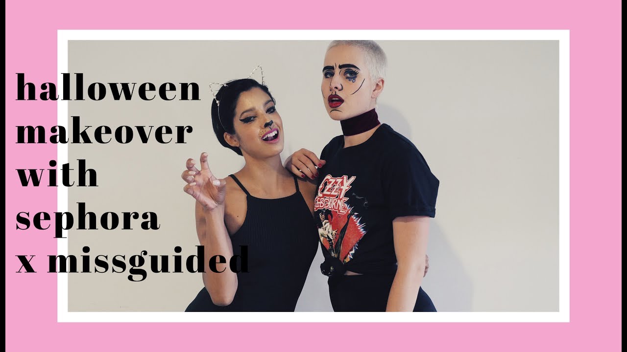 HALLOWEEN MAKEOVER WITH MISSGUIDED & SEPHORA - YouTube