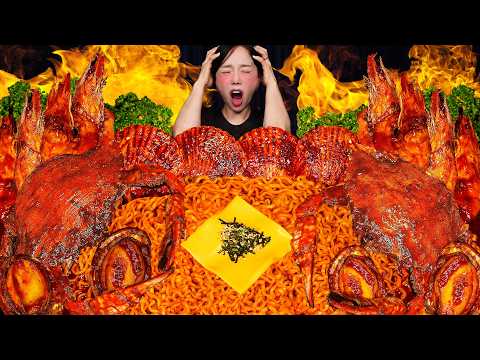 얼얼한 마라 꽃게 해물찜🔥불닭볶음면 조합 !!  Spicy Crab Seafood Buldak Mukbang ASMR Ssoyoung