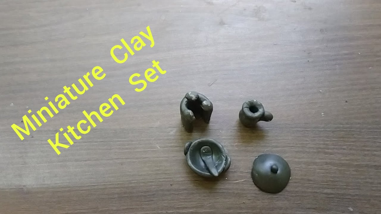 Miniature Kitchen set | Clay Kitchen set Making |Miniature Craft |DIY ...