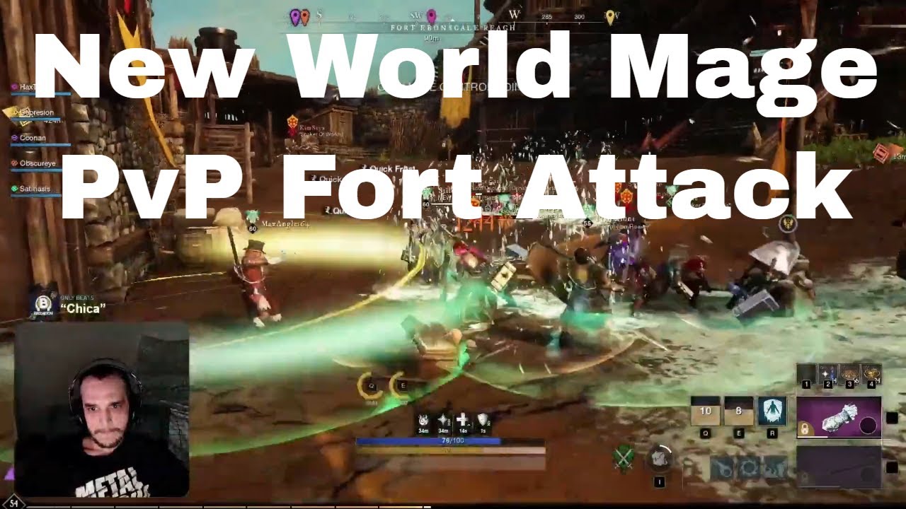 Attacking The Fort - New World PvP Mage - Hax - YouTube