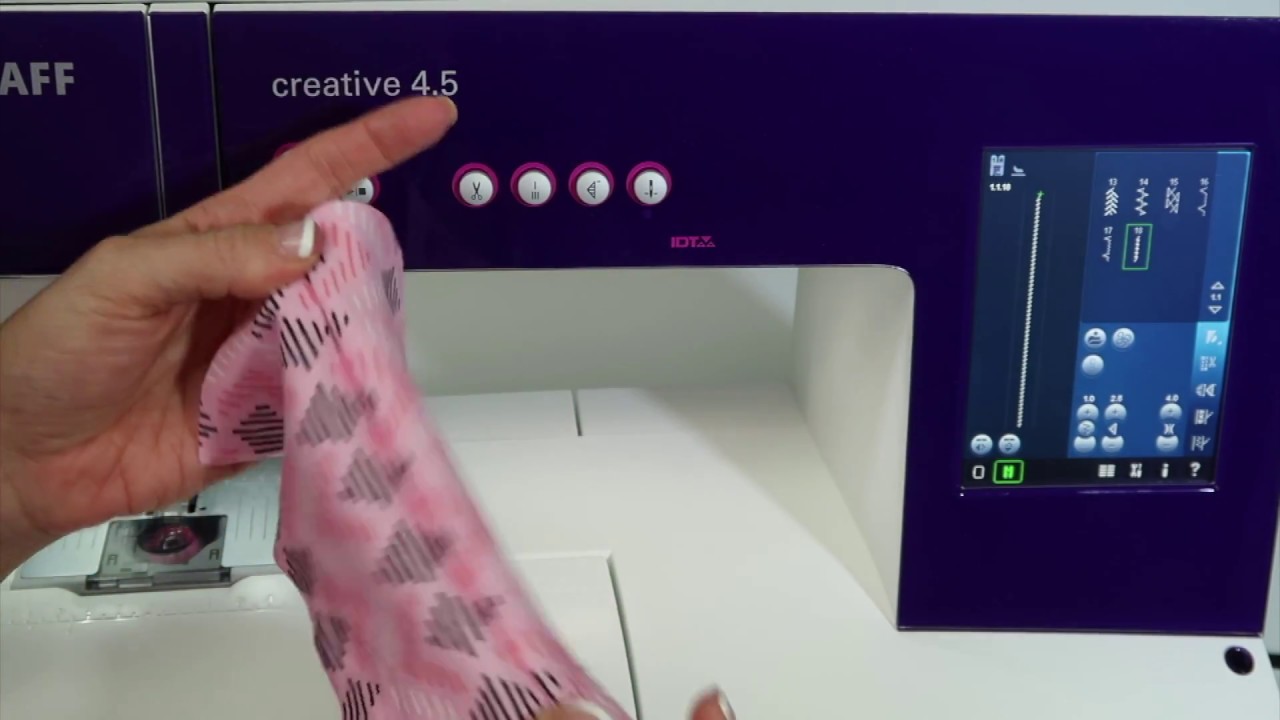 PFAFF creative 4.5 41 Stretch Stitch - YouTube
