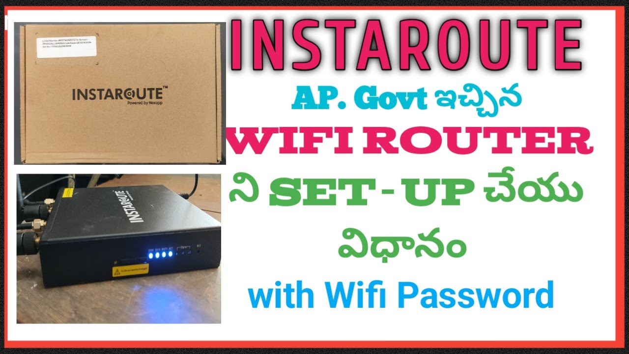 Instaroute wifi router setup process password included/ wifi router ...