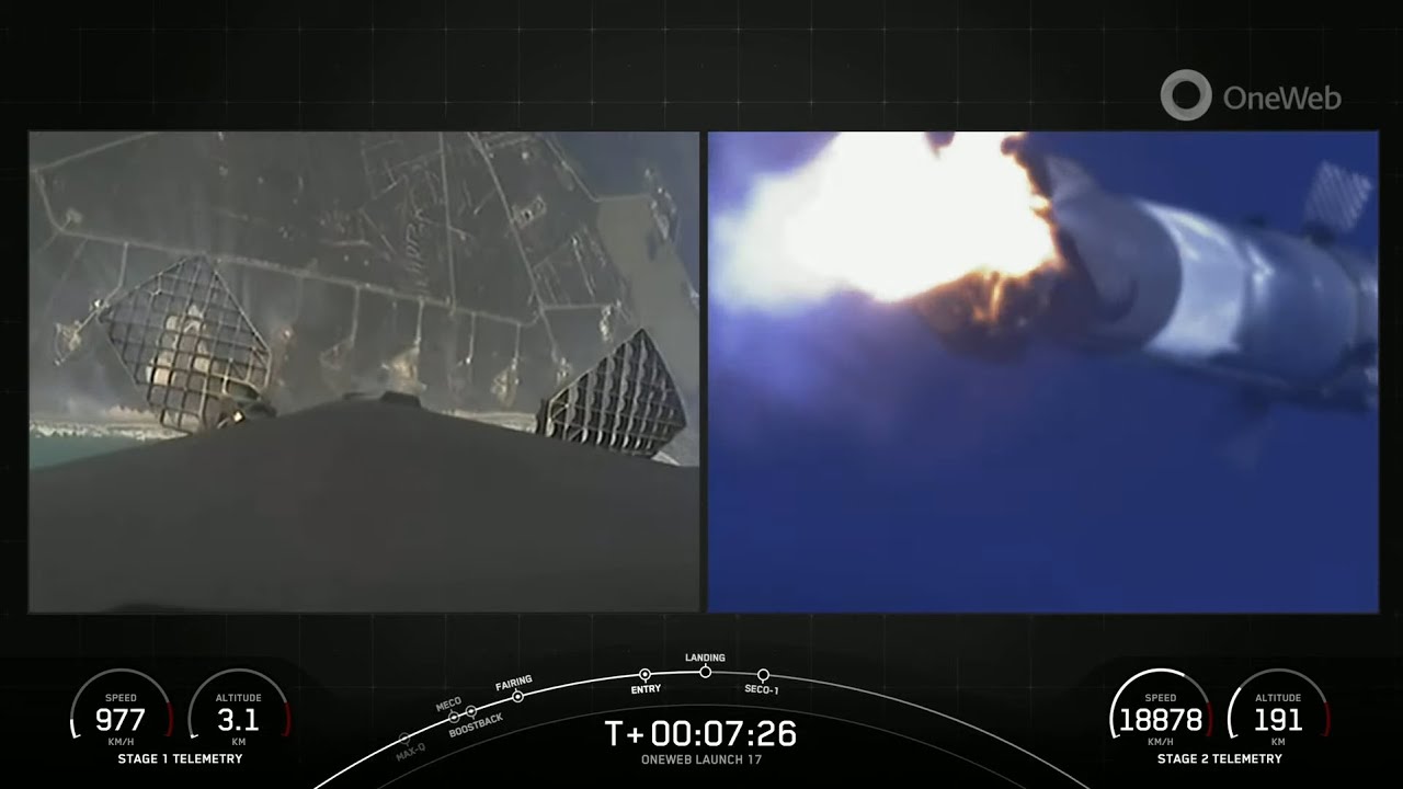 Clip Spacex Falcon 9 Landing Zone Booster Landing Oneweb 17 9th March 2023 Youtube