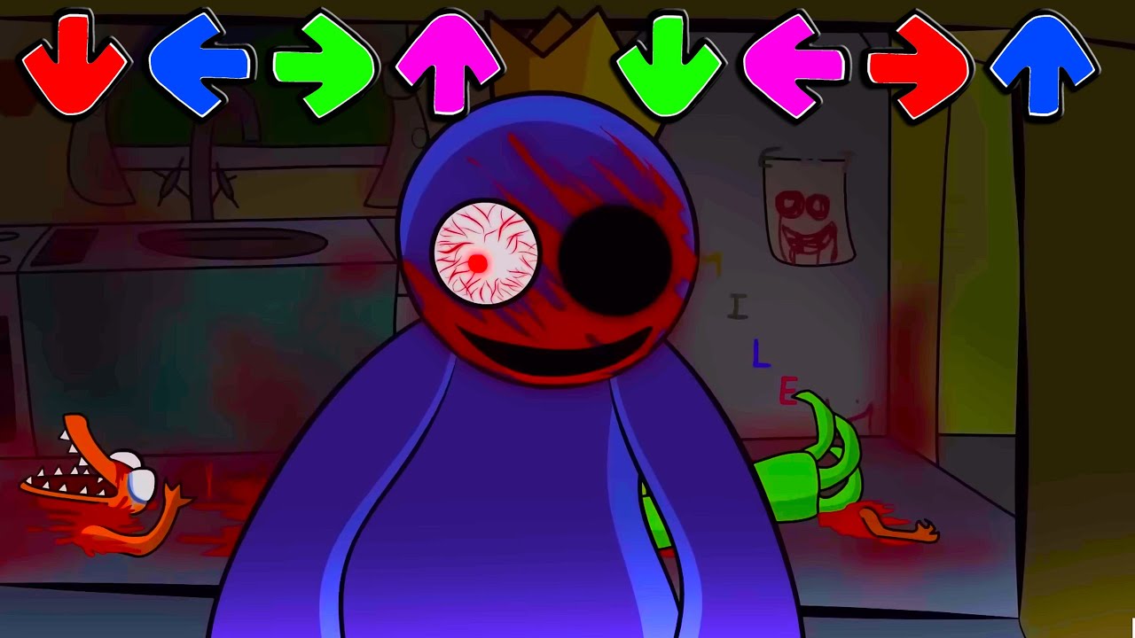 FNF NEW Corrupted Rainbow Friends:ZOMBIE Blue, Green,Red & Orange EXE ...