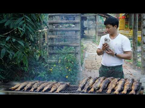 The CEO and his little dog, Lucky, harvest, process, and preserve fish according to a family recipe.