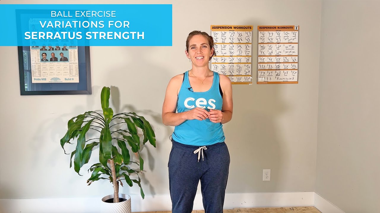 Ball Exercise Variations for Serratus Strength - YouTube