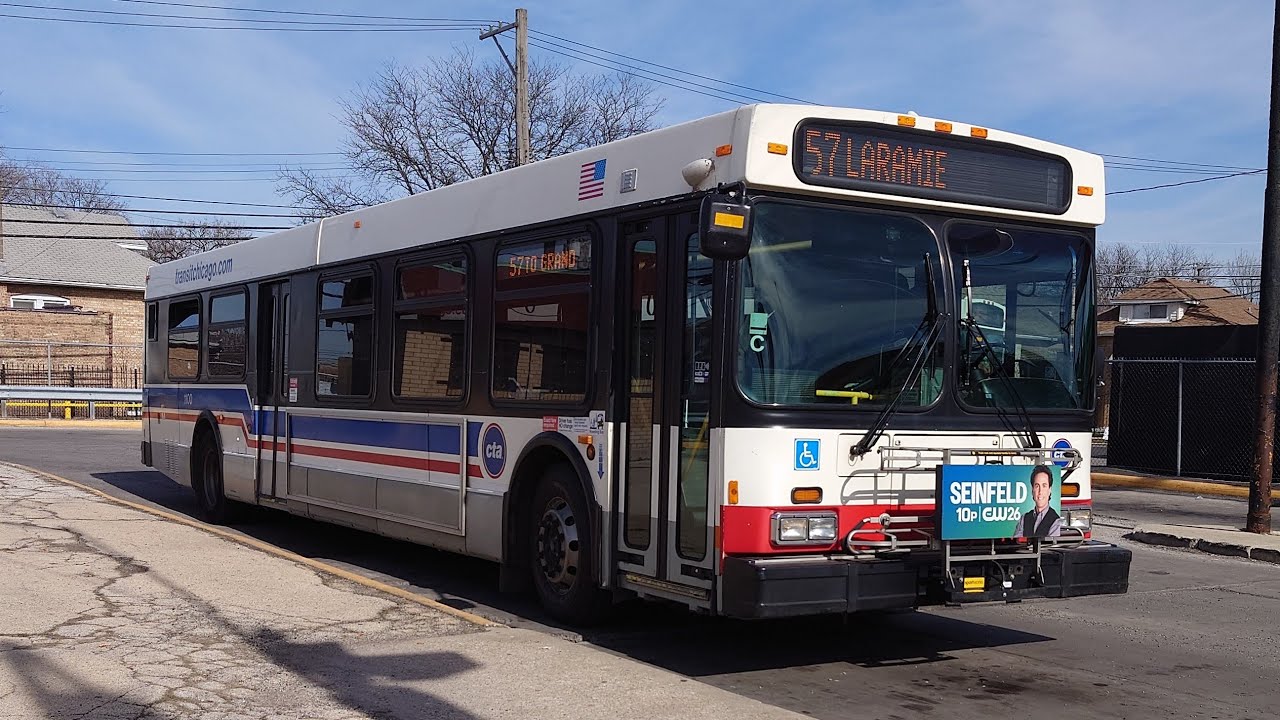 Ride On CTA 2006 New Flyer D40LF 1100 On Rt 57 Laramie to Harrison St ...