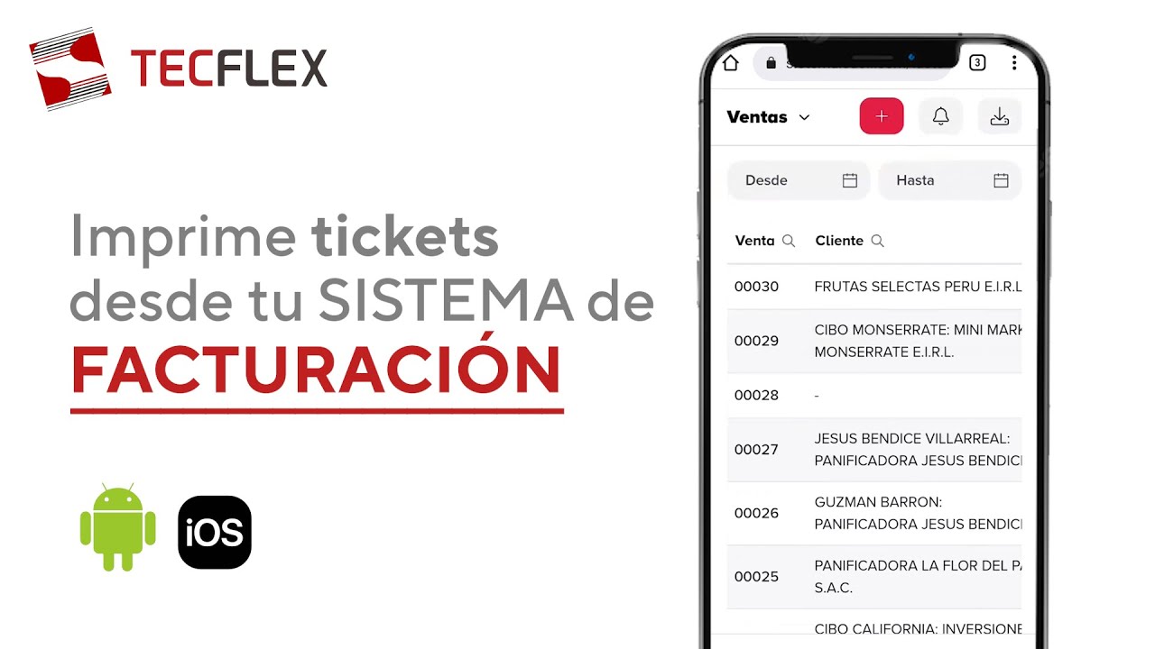 TUTORIAL - IMPRIME TICKETS DESDE TU SISTEMA DE FACTURACION CON UN CELULAR - YouTube
