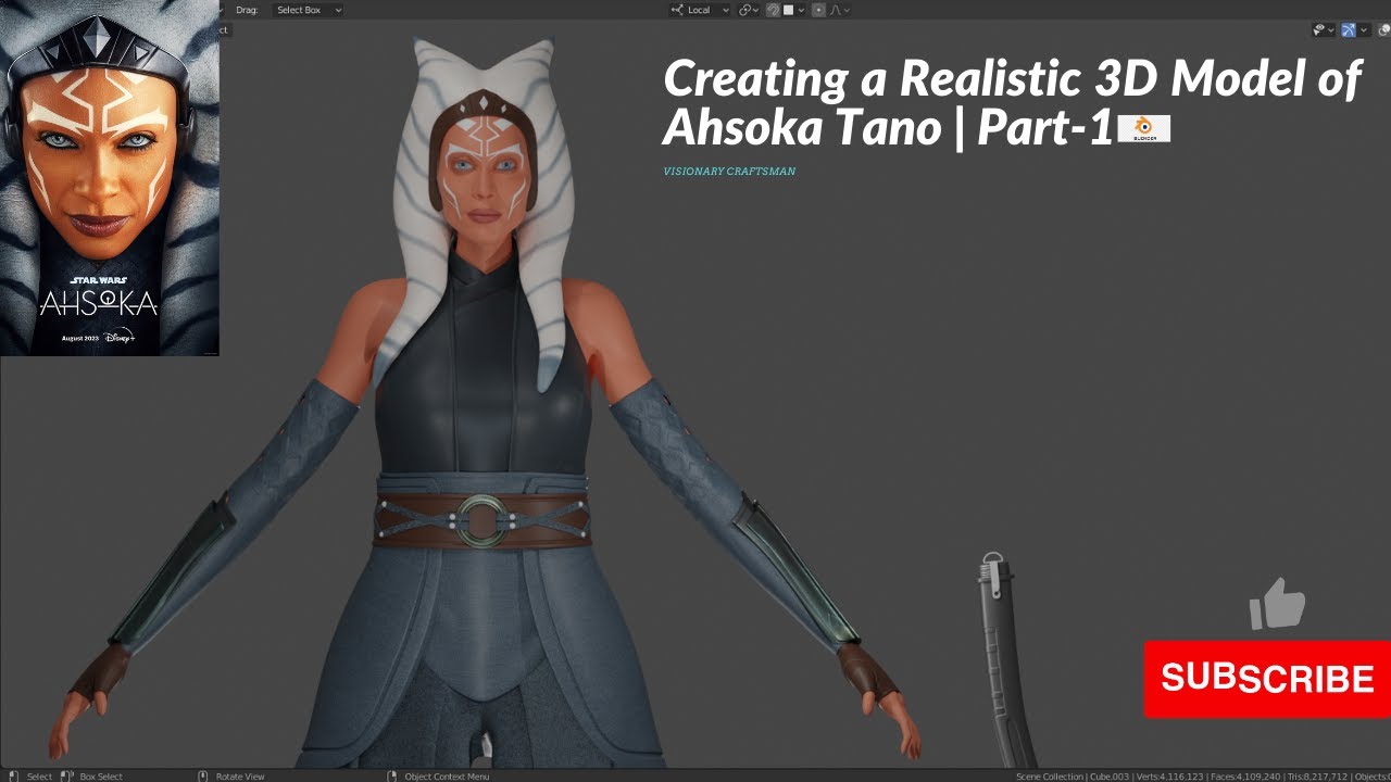 Creating a Realistic 3d Model of Ahsoka Tano | Part-1 - YouTube