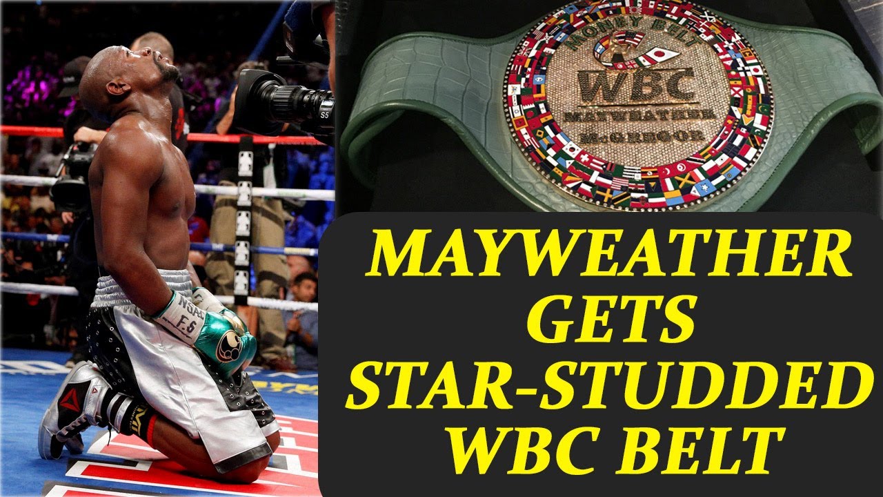 Floyd Mayweather wins binged out title belt, studded with diamonds ...