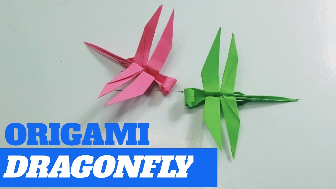 Cara Membuat Origami Capung | Origami Dragonfly | Origami Hewan - YouTube